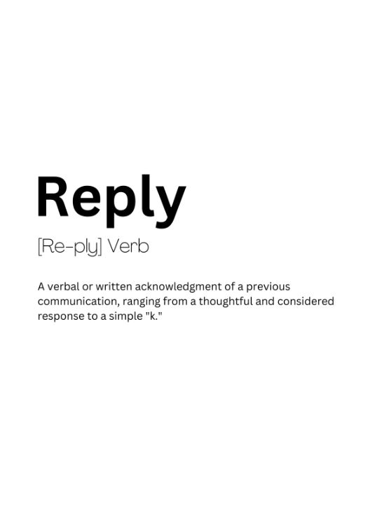 Reply Dictionary Definition - Kaigozen2 - Digital Art & AI, Humor ...