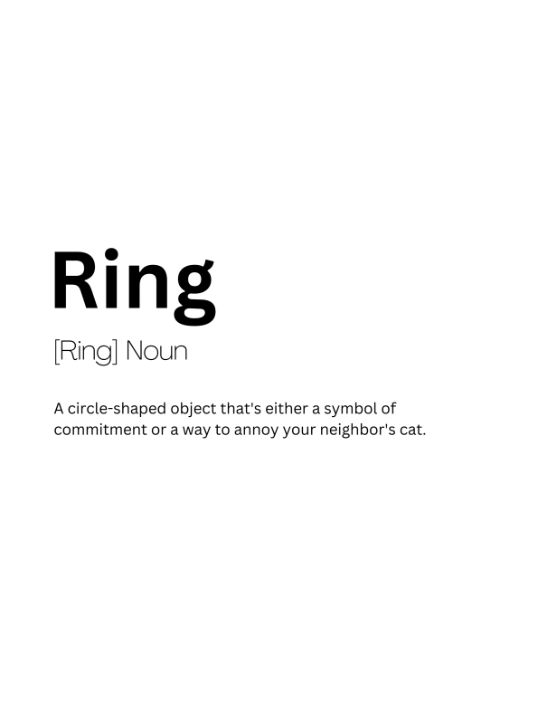 Ring Dictionary Definition - Kaigozen2 - Digital Art & AI, Humor ...