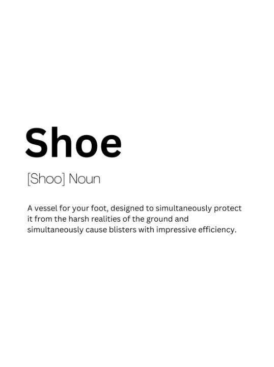 Shoe Dictionary Definition - Kaigozen2 - Digital Art & AI, Humor ...