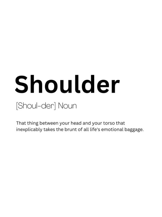 Shoulder Dictionary Definition - Kaigozen2 - Digital Art & AI, Humor ...