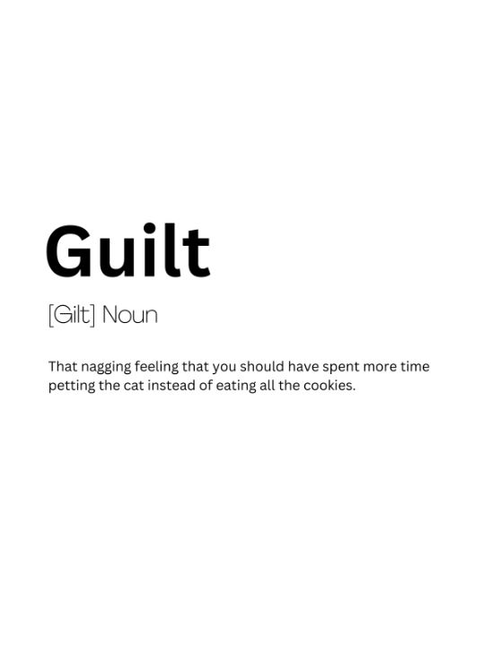 Guilt Dictionary Definition - Kaigozen2 - Digital Art & AI, Humor ...