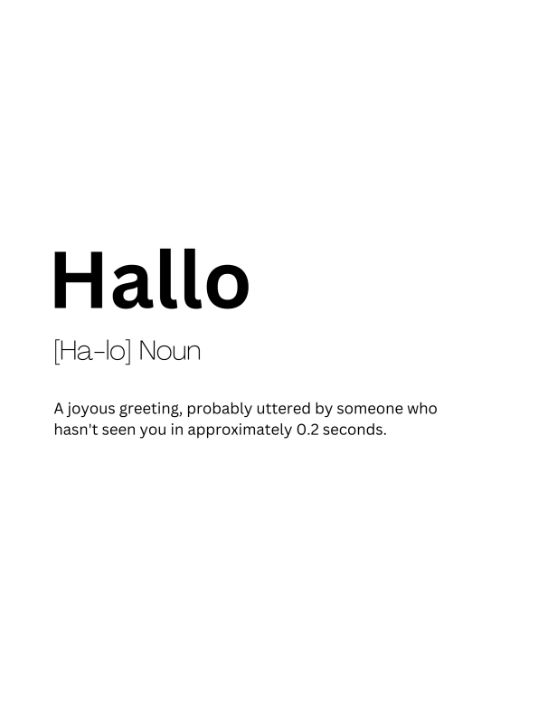 Hallo Dictionary Definition - Kaigozen2 - Digital Art & AI, Humor ...
