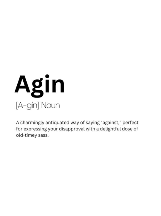 Agin Dictionary Definition - Kaigozen2 - Digital Art & AI, Humor ...