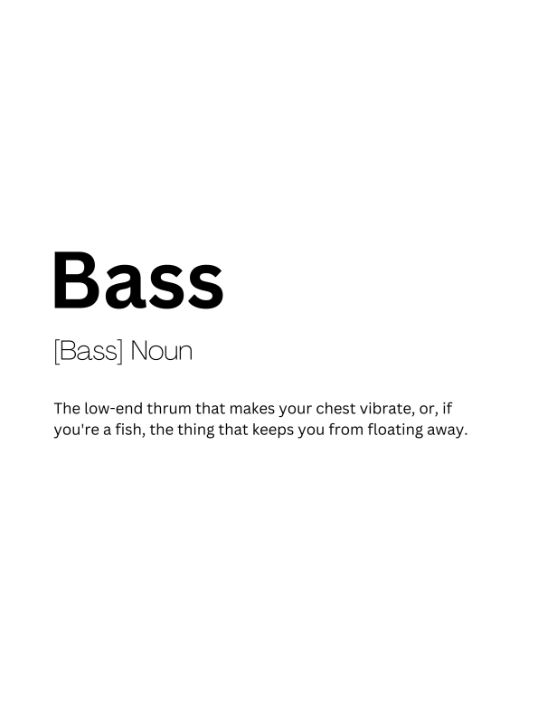 Bass Dictionary Definition - Kaigozen2 - Digital Art & AI, Humor ...