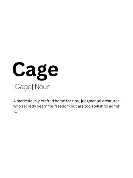 Cage Dictionary Definition - Kaigozen2 - Digital Art & AI, Humor ...