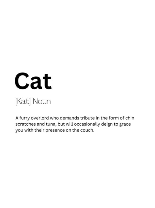 Cats Dictionary Definition - Kaigozen2 - Digital Art & AI, Humor ...