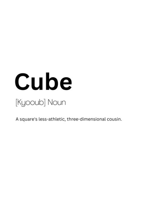 Cube Dictionary Definition - Kaigozen2 - Digital Art & AI, Humor ...