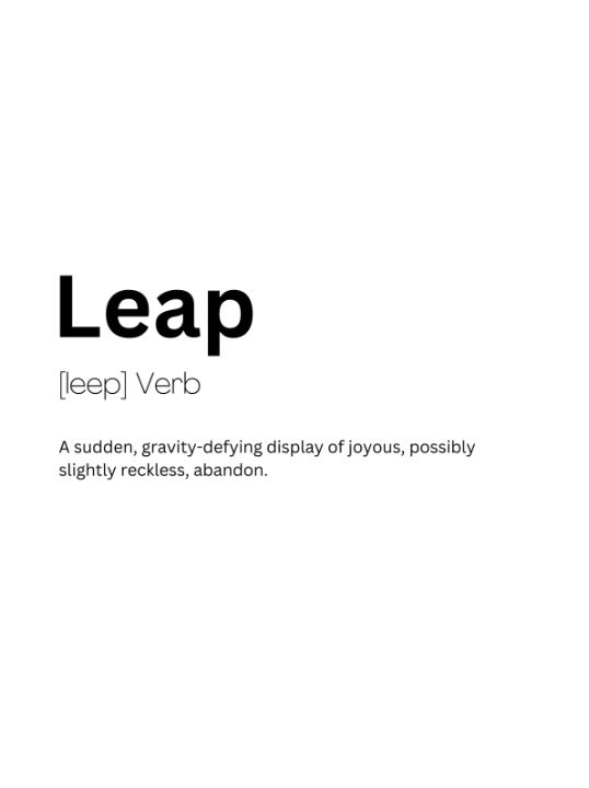 Leap Dictionary Definition - Kaigozen2 - Digital Art & AI, Humor ...