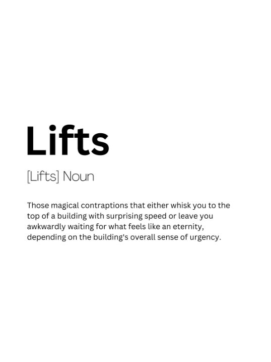 Lifts Dictionary Definition - Kaigozen2 - Digital Art & AI, Humor ...