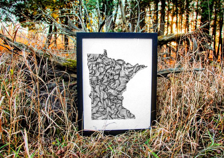 Minnesota Wanderer - 18x24 - Wanderingline - Drawings & Illustration ...