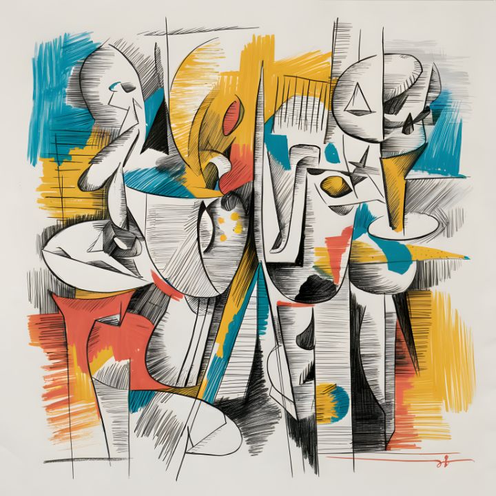 Muster im Quadrat - HayArt - Digital Art & AI, Abstract, Irregular ...