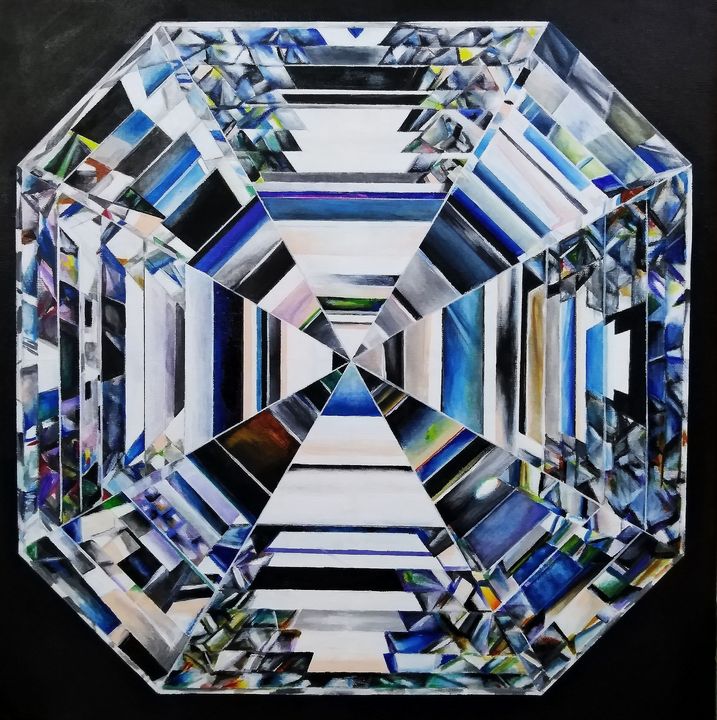 Asscher Cut Diamond Painting - sham - Paintings & Prints, Abstract ...