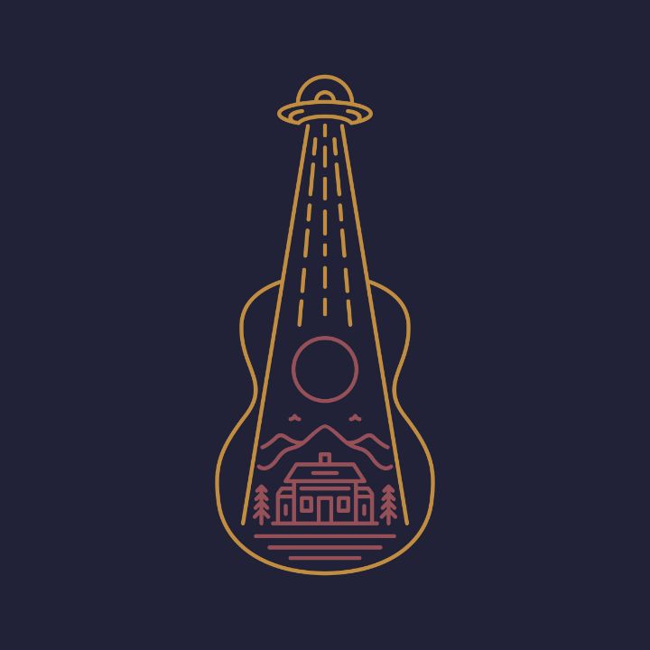 Alien Guitar - Vektorkita - Drawings & Illustration, Astronomy & Space ...