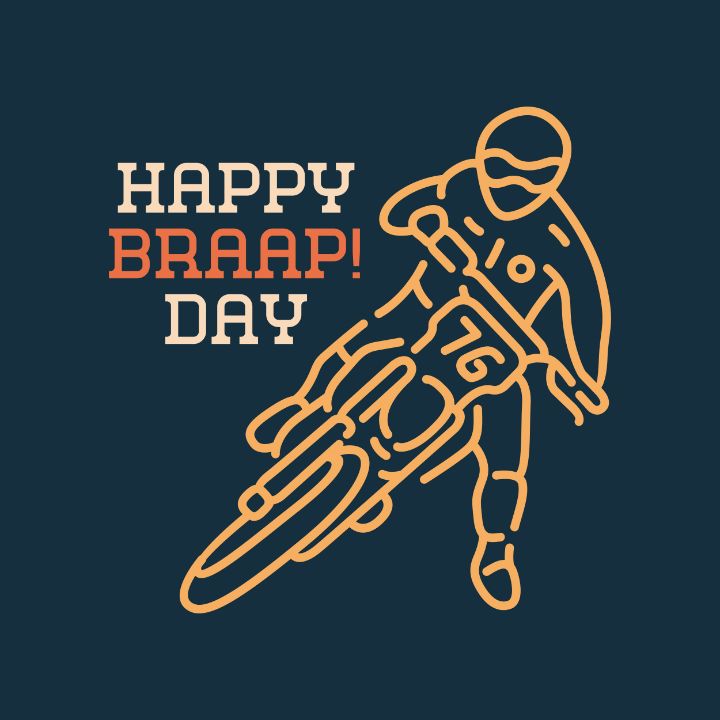 Happy Braap Day Motocross - Vektorkita - Drawings & Illustration ...