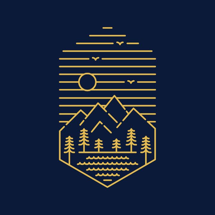 Outdoor Monoline 3 - Vektorkita - Drawings & Illustration, Landscapes ...