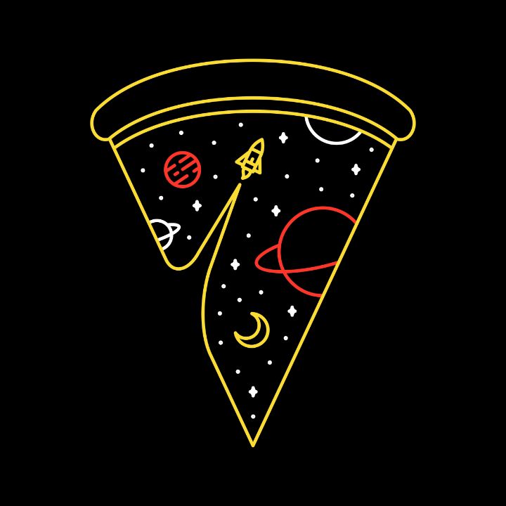 Space Pizza - Vektorkita - Drawings & Illustration, Astronomy & Space ...