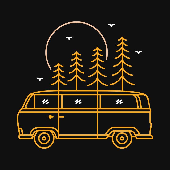 Summer Van Journey - Vektorkita - Drawings & Illustration, Vehicles ...
