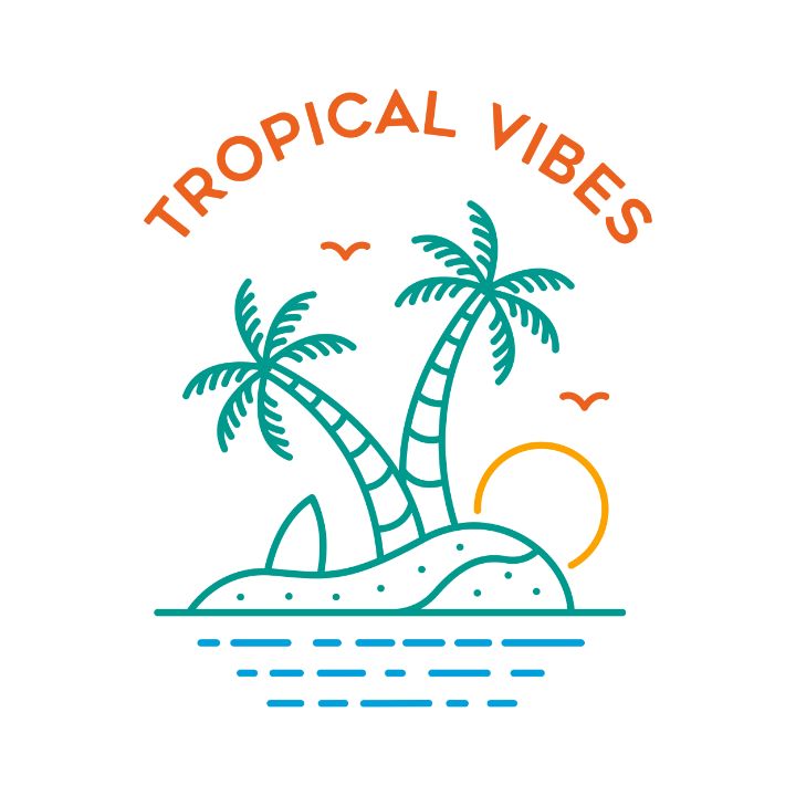 Tropical Vibes 1 - Vektorkita - Drawings & Illustration, Landscapes ...