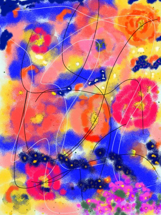 Dancing Floral - Monica Becker - Digital Art & AI, Flowers, Plants ...