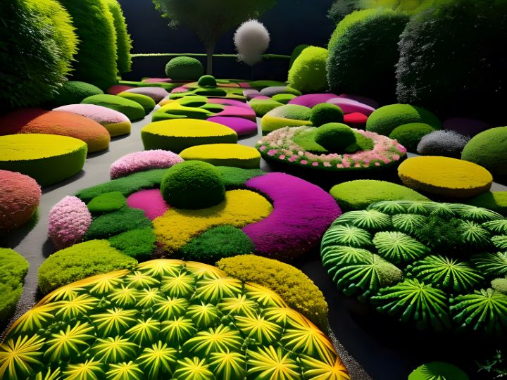 AI-Generated Colorful Landscape Gard - CrossingX - Digital Art & AI ...