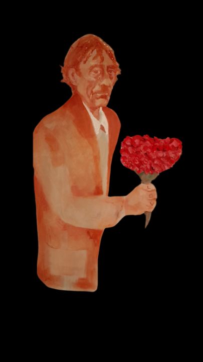 A Red Red Rose - RFK - Paintings & Prints, People & Figures, Love ...