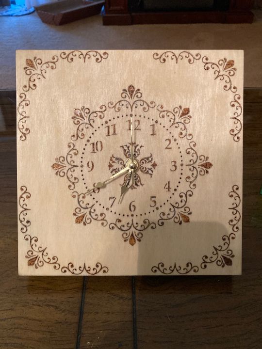 Fancy wooden clock - T-N-T - Crafts & Other Art, Clocks - ArtPal