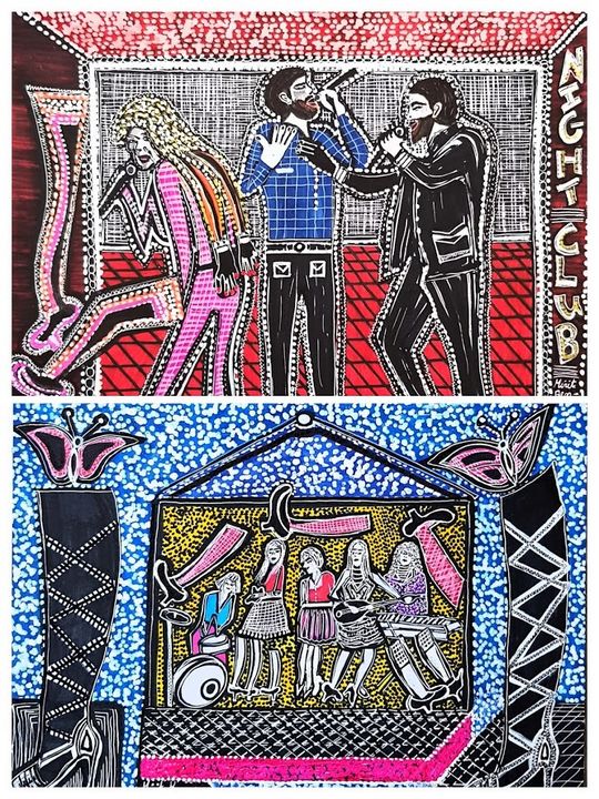 Art Israel stage for singers - Mirit Ben-Nun - Paintings & Prints ...