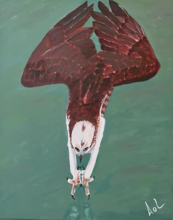 Hawk Attack - Art Of Lonnie - Paintings & Prints, Animals, Birds ...