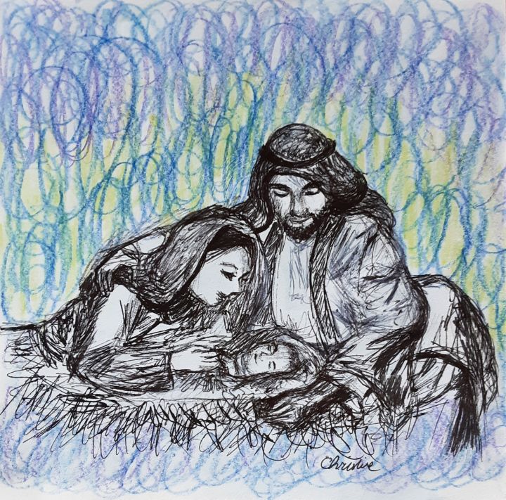 Baby Jesus was born - TG Gallery - Drawings & Illustration, Religion ...