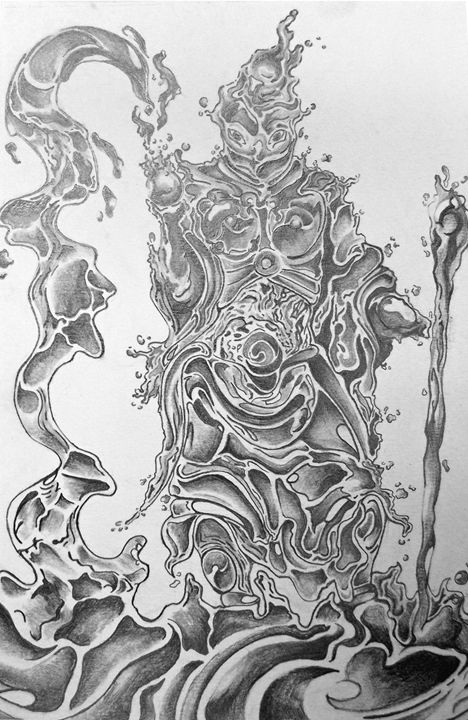 Shitennou - Sakana Arts - Drawings & Illustration, Ethnic, Cultural ...