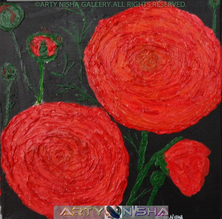 Royal Ranunculus - Paintings - Paintings & Prints, Flowers, Plants ...