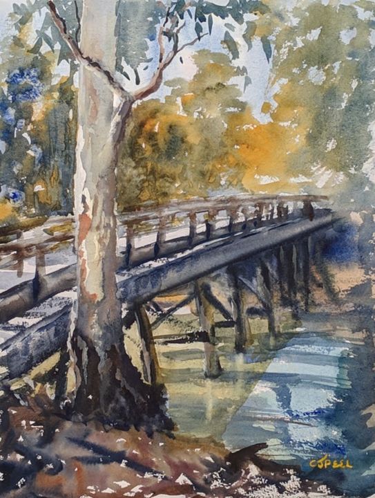 Old Trestle Bridge - Colin Peel - Paintings & Prints, Landscapes ...