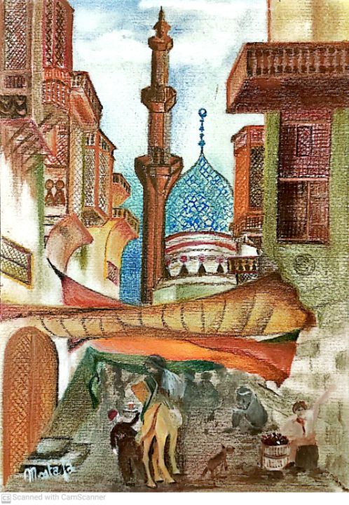 Neighborhood in Fatimid Egypt - Mostafa El Sherif - Paintings & Prints ...