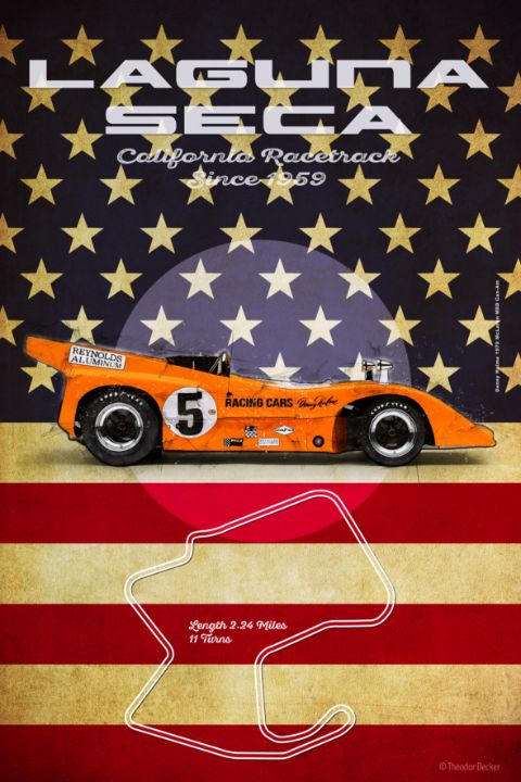 Laguna Seca, McLaren - Theodor Decker - Paintings & Prints, Vehicles ...