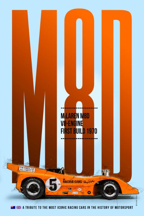 McLaren M8D Tribute - Theodor Decker - Paintings & Prints, Vehicles ...