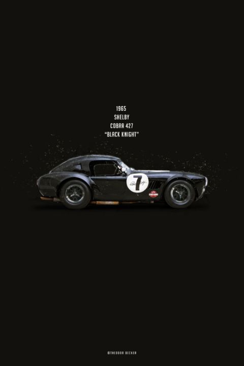CiC Black Shelby Cobra - Theodor Decker - Paintings & Prints, Vehicles ...