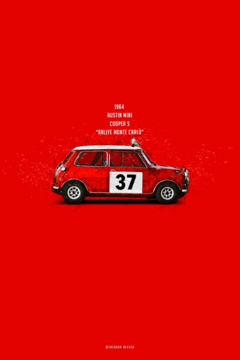 CiC Mini Cooper S Rallye Monte Carlo - Theodor Decker - Paintings ...