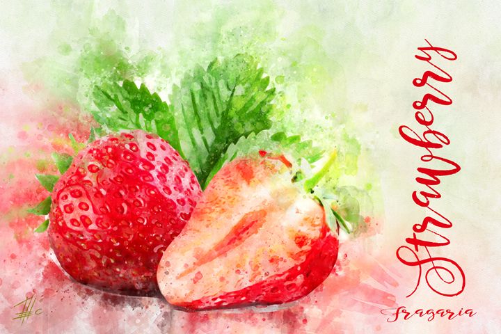 Strawberry - Theodor Decker - Paintings & Prints, Food & Beverage ...