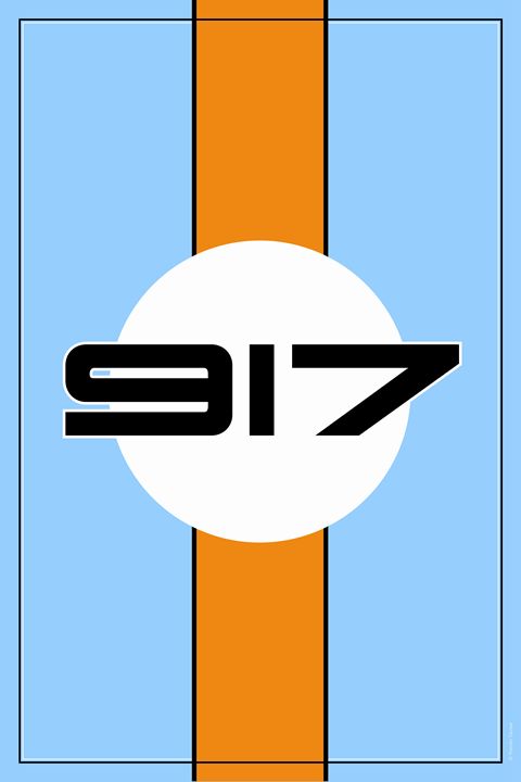 917 Gulf Racing Design - Theodor Decker - Paintings & Prints, Vehicles ...