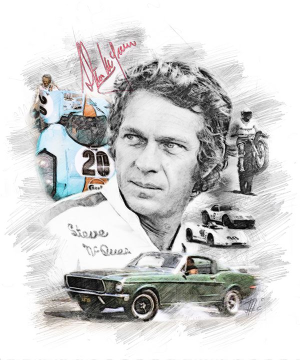 Steve McQueen - Theodor Decker - Drawings & Illustration, People ...