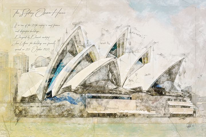 Sydney Opera, Australia - Theodor Decker - Drawings & Illustration ...