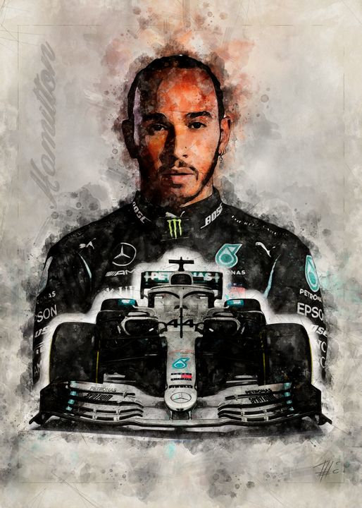 Lewis Hamilton - Theodor Decker - Paintings & Prints, Vehicles ...