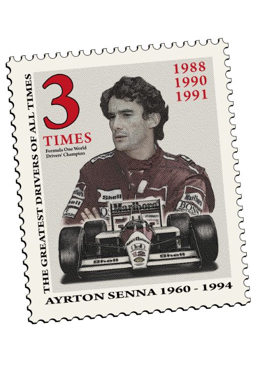 Ayrton Senna Stamp - Theodor Decker - Drawings & Illustration, People ...