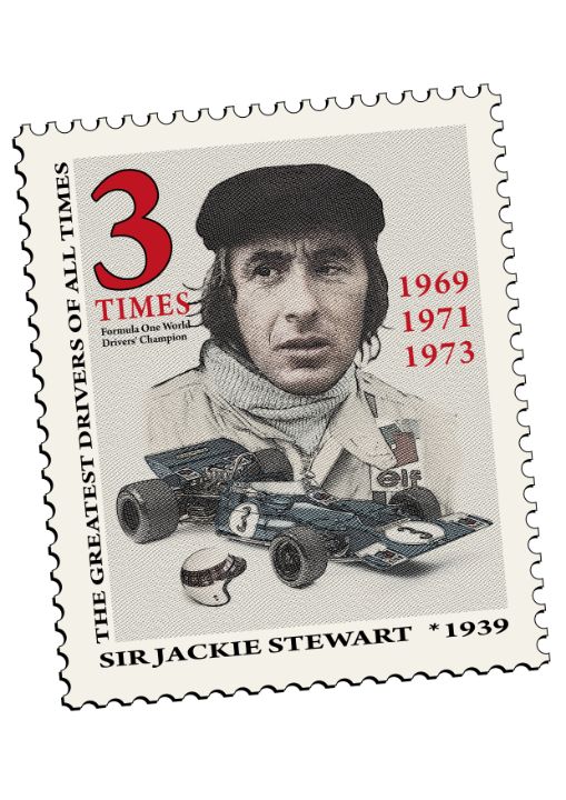 Sir Jackie Stewart Stamp - Theodor Decker - Paintings & Prints ...