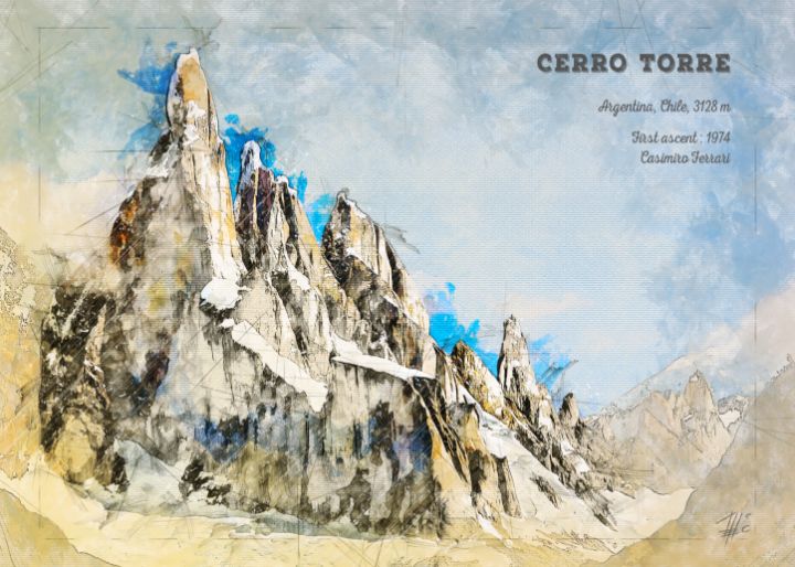 Cerro Torre - Theodor Decker - Drawings & Illustration, Landscapes ...