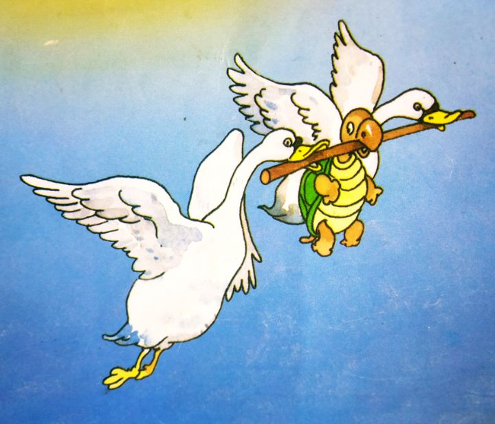 The Swan and the Tortoise - KISHORE BISHOI - Paintings & Prints ...