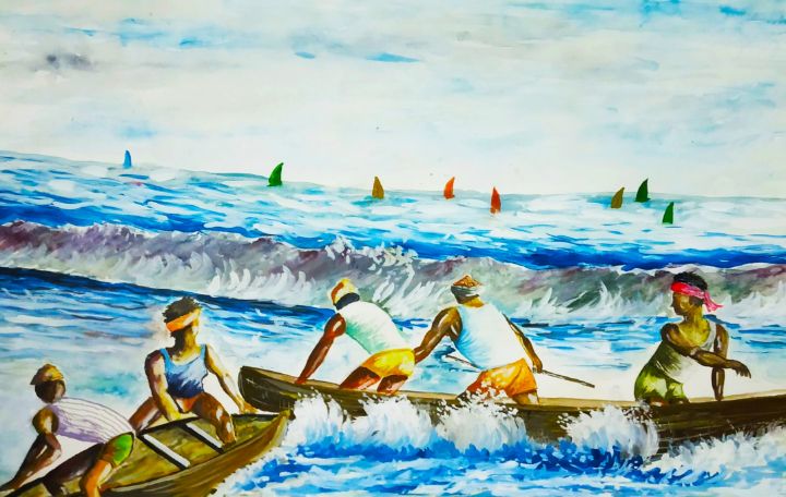 Fishermen - KISHORE BISHOI - Paintings & Prints, Ethnic, Cultural ...