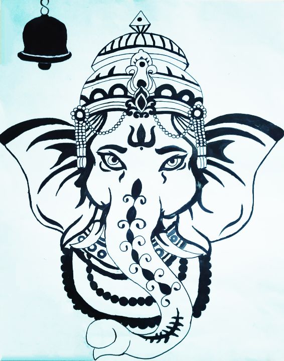 Sri Ganesh - KISHORE BISHOI - Paintings & Prints, Ethnic, Cultural ...