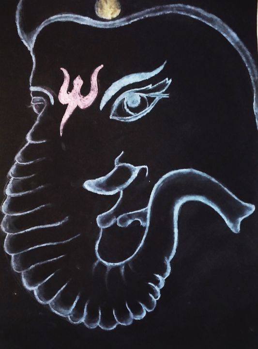 Sri Ganesh - KISHORE BISHOI - Paintings & Prints, Ethnic, Cultural ...