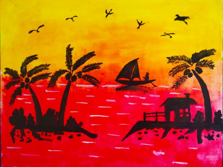 Sunset colors - KISHORE BISHOI - Paintings & Prints, Ethnic, Cultural ...